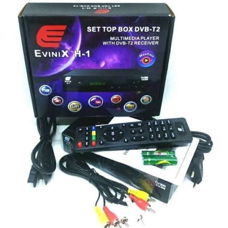 Promo Set Top Box DVB-T2 DVB-C Merk EVINIX H-1 STB TV Digital Tres ...