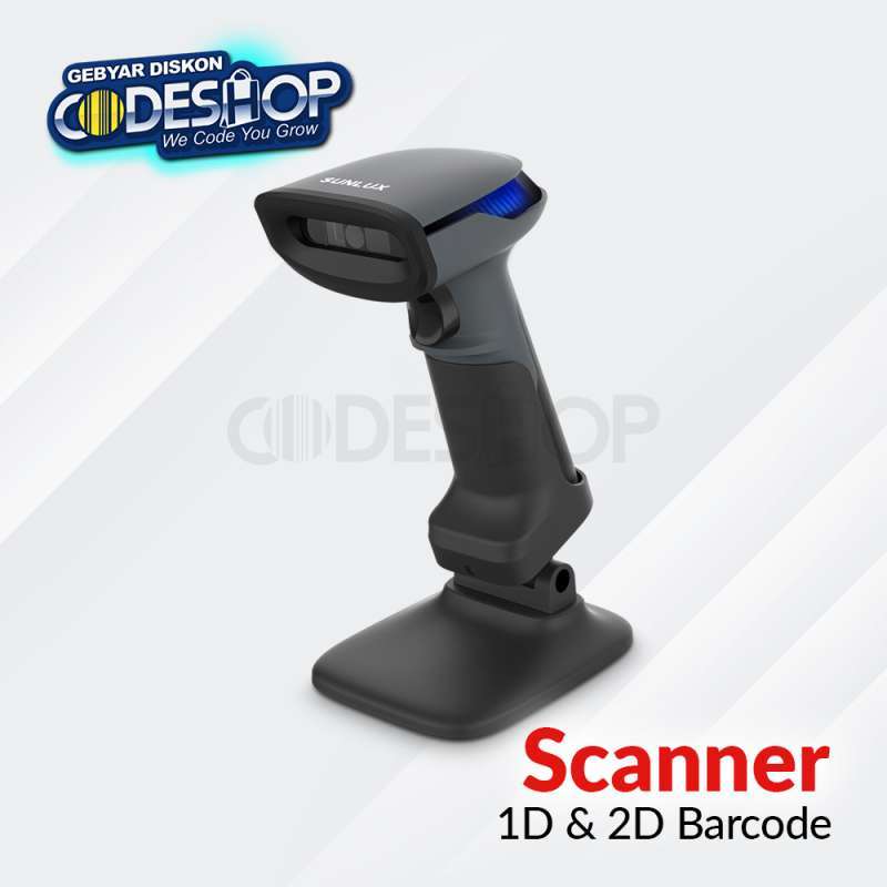 Promo Sunlux Xl-3620s Scanner Barcode 1d 2d Imager Auto Sense Scan Plug ...