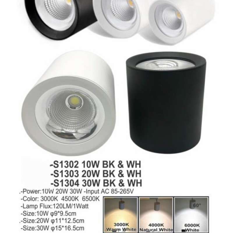Promo Downlight led 20w outbow body hitam Dan putih Diskon 23% di ...