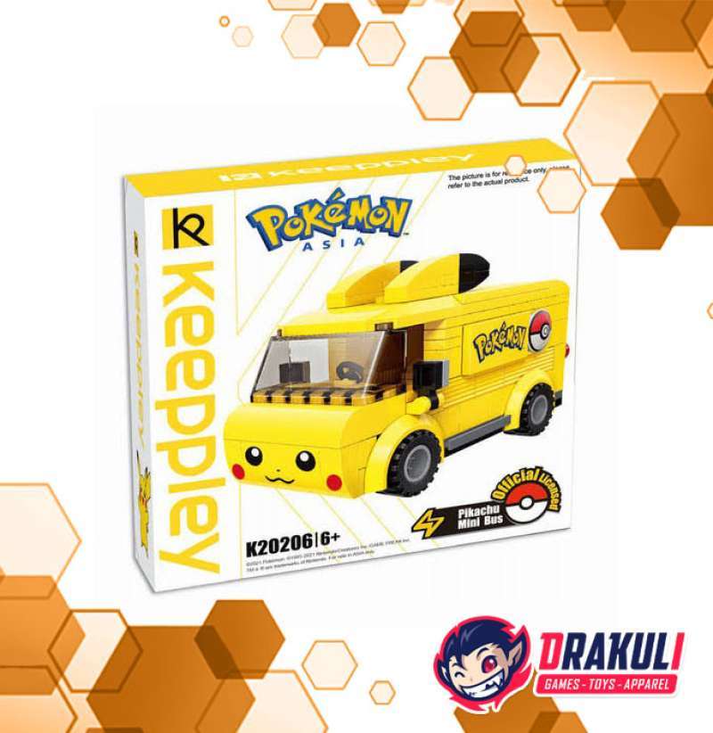Jual Toys Qman Keeppley Pokemon Pikachu Mini Bus K20206 di Seller ...