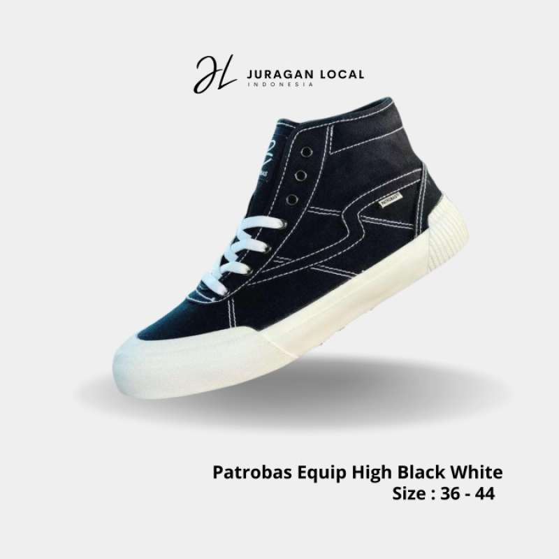 Promo Sepatu Patrobas Equip High Black White Original Made In Indonesia ...