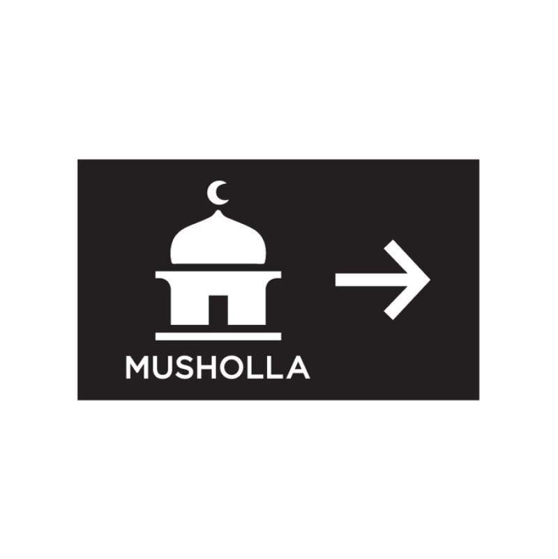 Jual Musholla + Panah | Sign Board Akrilik | Papan Mushola Sign Label ...