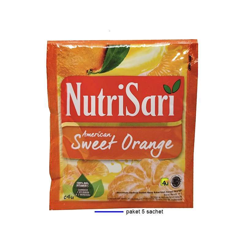 Promo Nutrisari Minuman Serbuk Rasa Jeruk - Paket 5 Sachet Diskon 25% ...