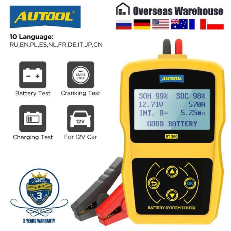 Promo Alat Cek Aki Mobil Motor Test Battery ACCU Volt Tester 12V ...