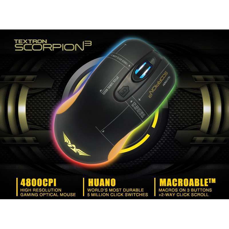 Promo Mouse Gaming Armaggeddon Scorpion 3 [4800/12800 Cpi] With Huano ...