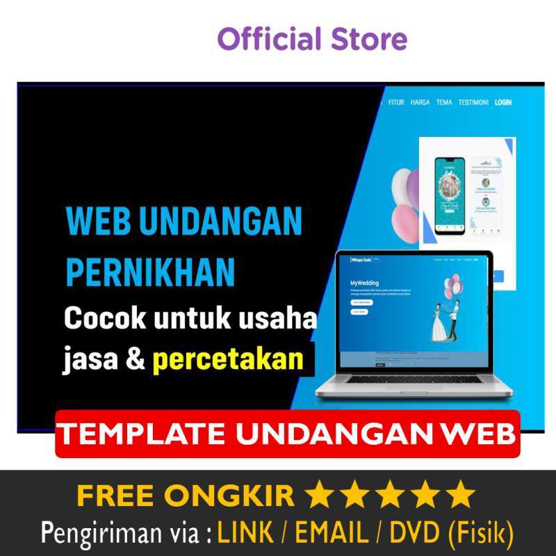 Jual Undangan Pernikahan Digital Website Original Murah - Harga Diskon ...