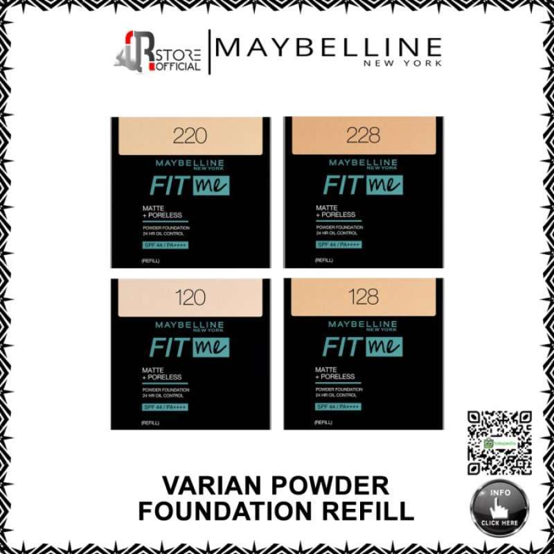 Jual Maybelline Fit Me Matte Poreless Powder Foundation Refill ...