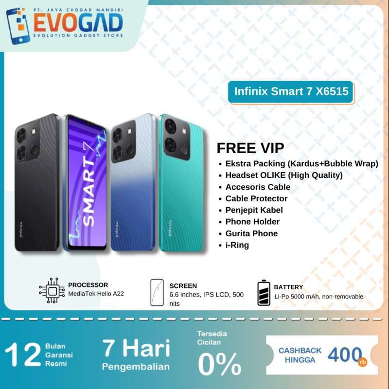 Jual Infinix Smart 7 X6515 | Android 12, Ips Lcd | Garansi Resmi ...