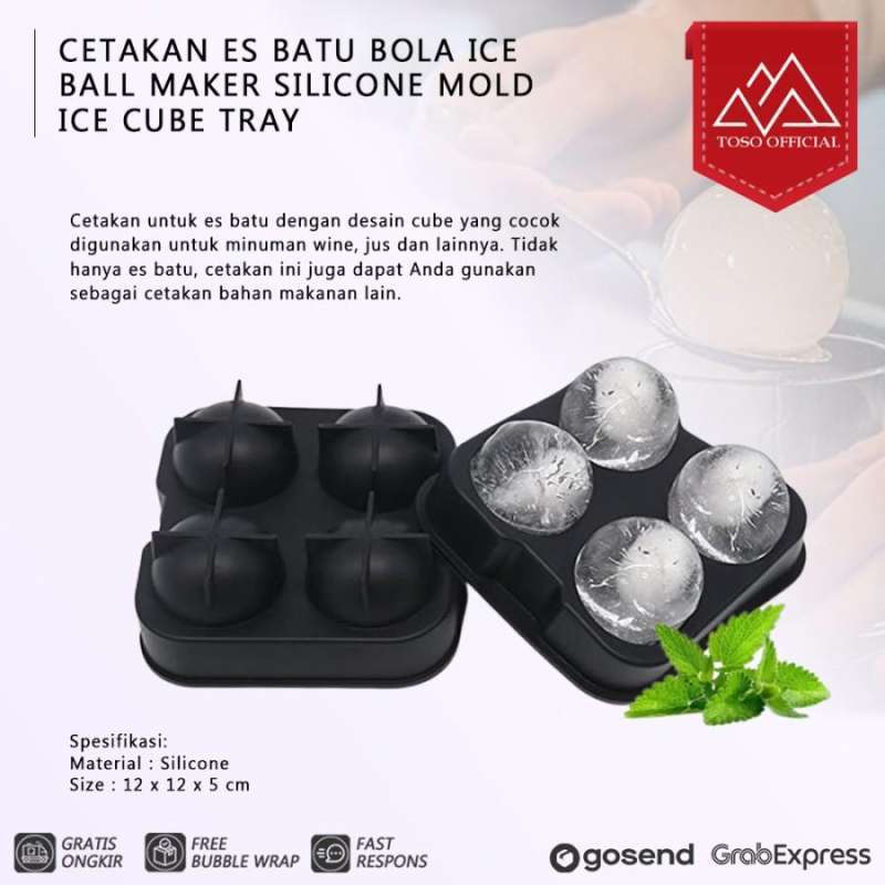 Promo Cetakan Es Batu Bola Ice Ball Maker Silicone Mold Ice Cube Tray ...