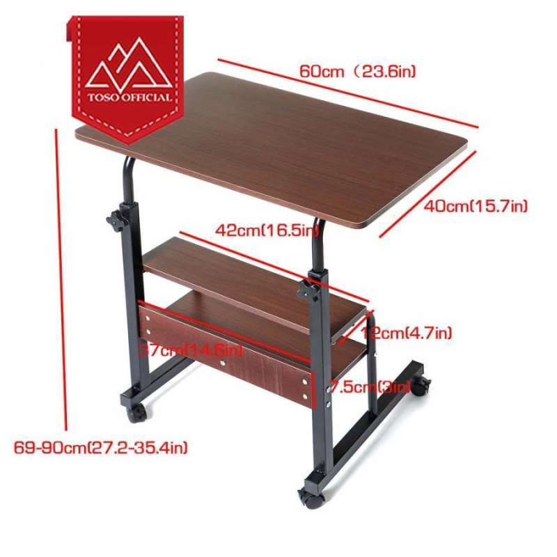 Promo Meja Laptop Meja Belajar Meja Kerja Kantor Adjustable Desk 3 ...
