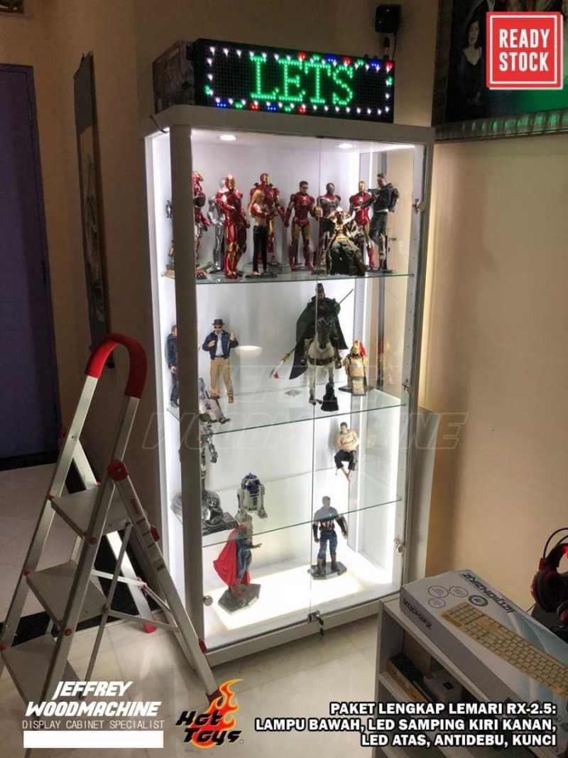 Jual Paket Lengkap Lemari Rak Pajang Kaca Rx-2 Rx Hot Toys Action ...