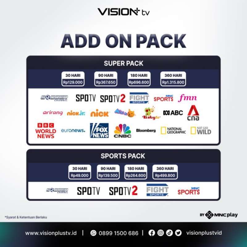 Promo Vision+ Tv Android Tv Box - Annual V+premium Sports - Kids Pack ...
