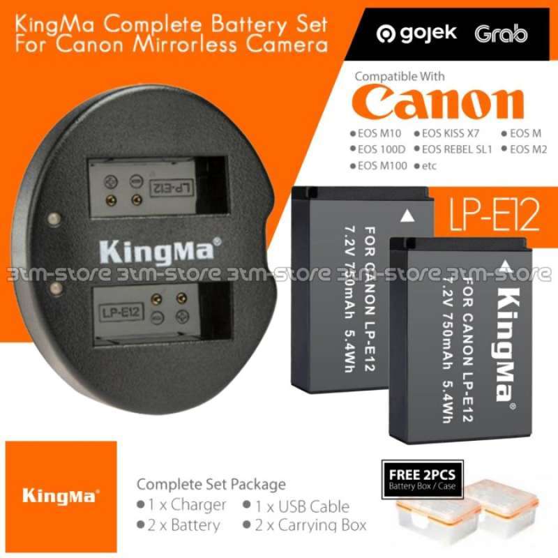 Promo Kingma Paket Complete Battery Charger Set Lp-E12 Canon M10 100D Etc Diskon 23% di Seller ...