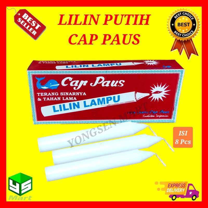Jual Lilin natal putih batangan mati lampu ulang tahun cap paus di ...