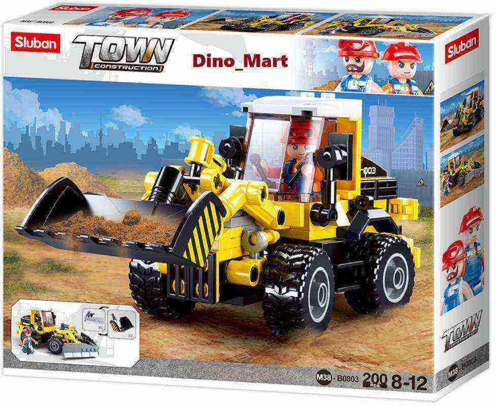 Promo Sluban Brick Town Construction Forklift Bulldozer 2 In 1 M38 ...