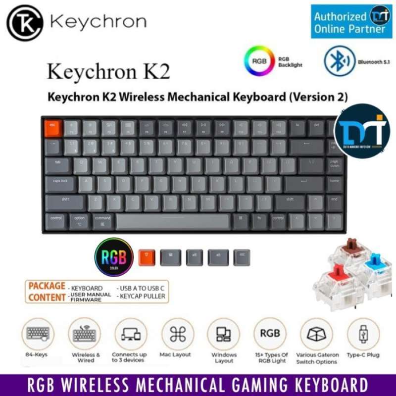 Promo Keychron K2 V2 - RGB Backlight Wireless Mechanical Gaming ...