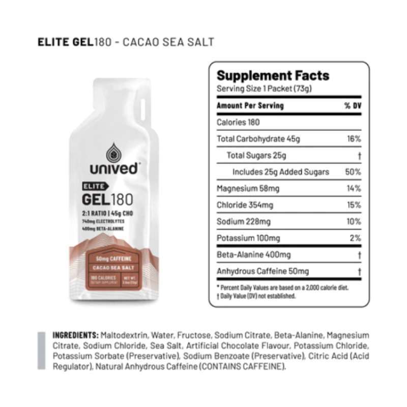 Jual Unived - Caffeinated Elite Gel 180 - Cacao Sea Salt Di Seller ...