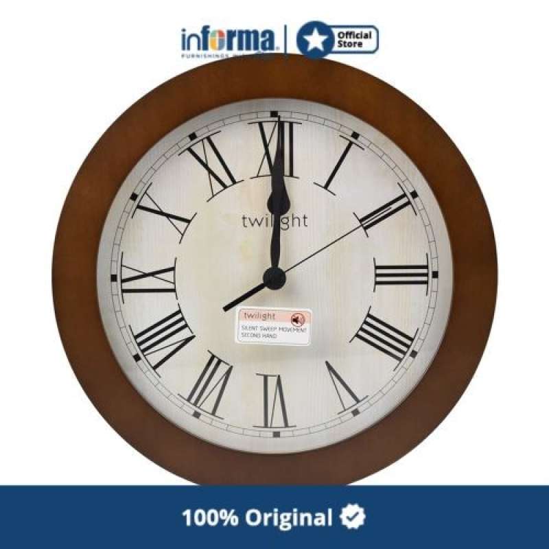 Jual Informa - Jam Dinding 34 Cm Kayu Angka Romawi - Cokelat Di Seller ...