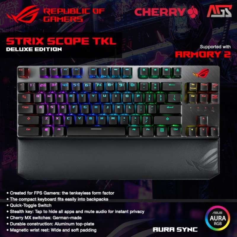 Jual ASUS ROG Strix Scope TKL Deluxe Mechanical - GAMING KEYBOARD di ...