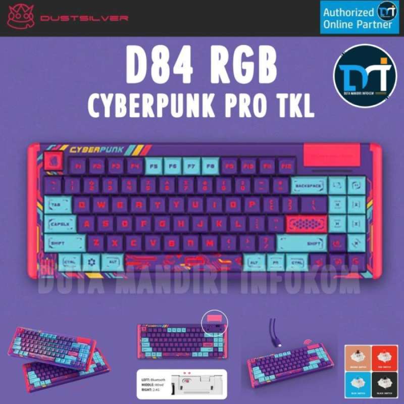 Jual Dustsilver Cyberpunk Pro RGB TKL - Hotswap Wireless Gaming ...