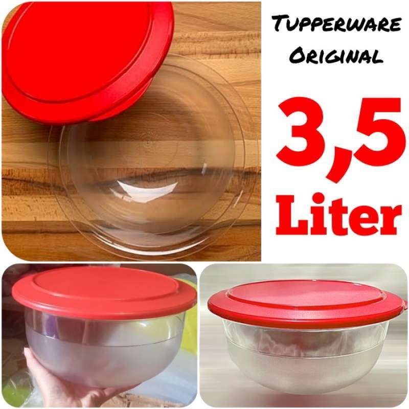 Jual Tupperware Original Crystal Bowl Jumbo Wadah Makanan Berkuah Es ...