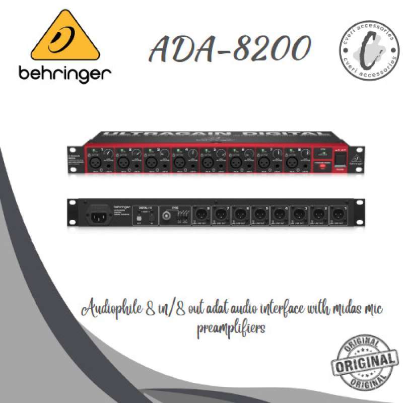 Promo Behringer Ada8200 8 In/8 Out Adat Audio Interface Dan Preamp ...