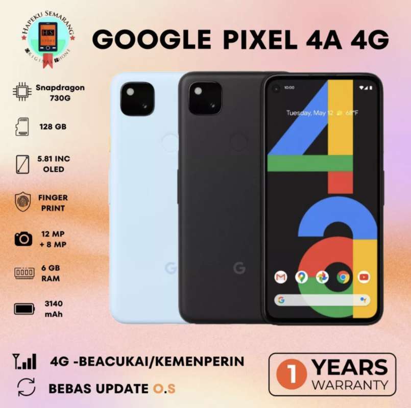 Jual Google Pixel 4a 4g 6/128gb Super Mulus Like New Istimewa ...