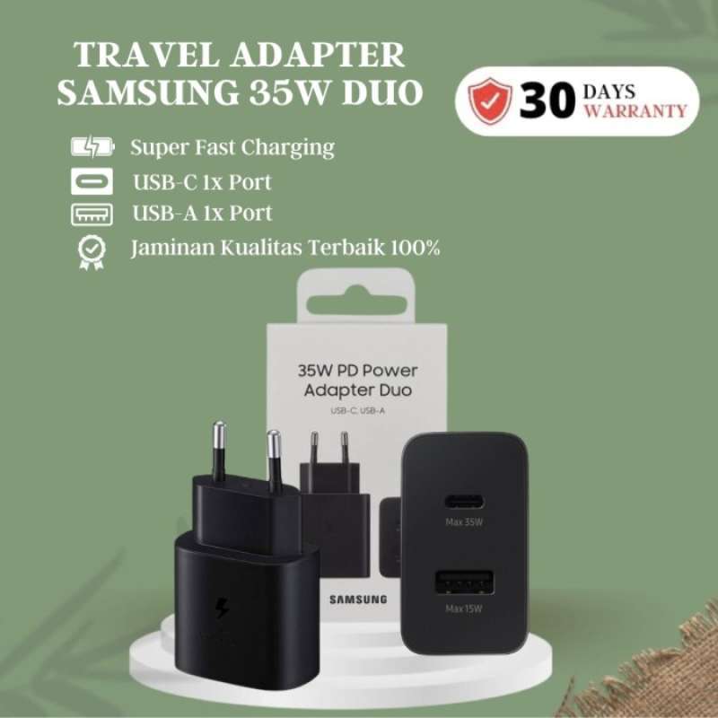 Promo Charger Samsung Adapter 35W Pd Power Super Fast Charging Usb Type C A Diskon 23 Di Seller