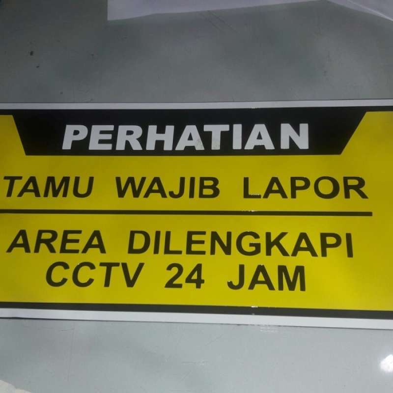 Promo Akrilik Sign Tanda Rambu Pintu Tulisan Tamu Wajib Lapor Cctv Area ... Promo Akrilik Sign Tanda Rambu Pintu Tulisan Tamu Wajib Lapor Cctv Area ...