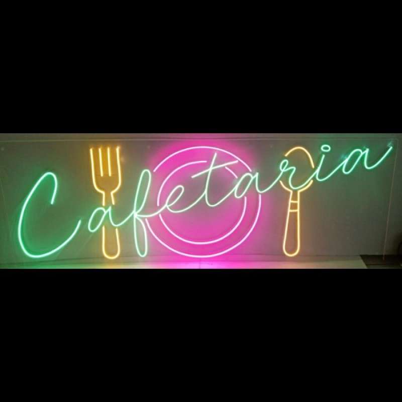 Jual Lampu Led Neon Text Tulisan Cafetaria Dan Logo Pesanan Kak ...