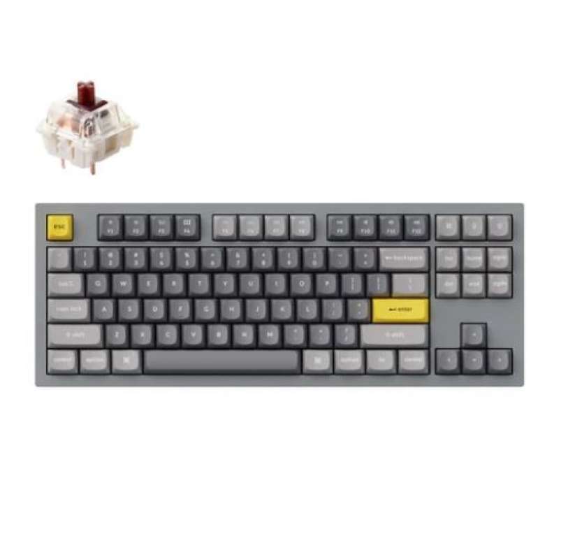 Promo Keychron Q3 QMK TKL Fully Assembled Mechanical Keyboard - GRAY ...