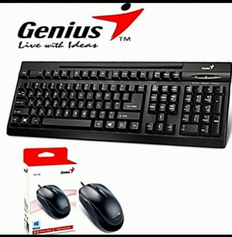 Promo Genius Combo Keyboard Kb100 & Mouse Dx125 Diskon 23% di Seller ...
