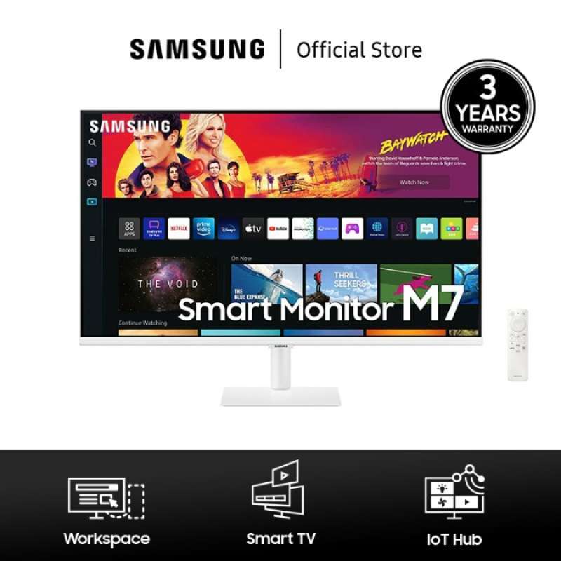 Promo Samsung Smart Monitor M7 32 M701B White 4K Hdr Usb-C Speaker Tv ...