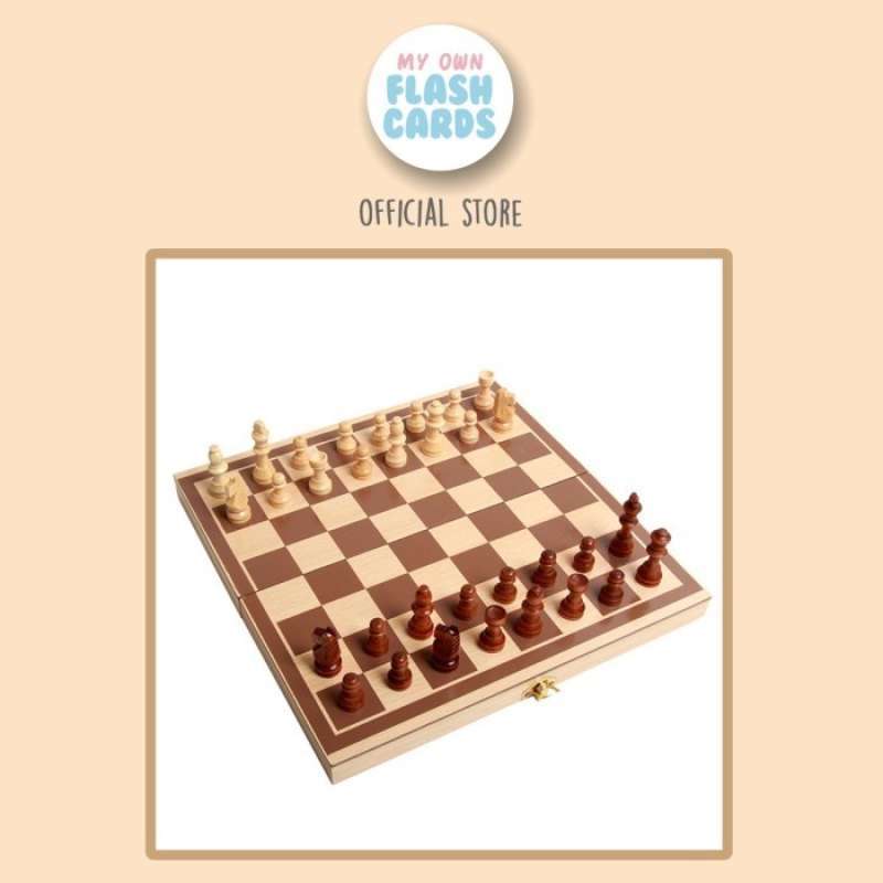 Promo Wooden Folding Chess Board 29Cm Mainan Catur Kayu Meja Lipat Asah Otak Diskon 27% di ...