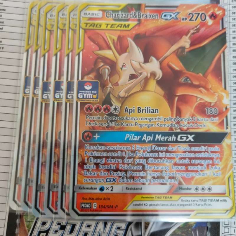 Jual Charizard Braixen Gx Tag Team Gym Pokemon Indonesia Di Seller ...