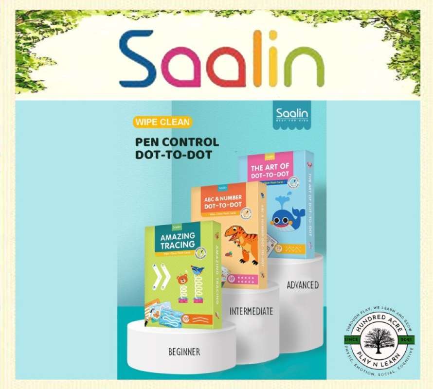 Jual Saalin Wipe Clean Flash Cards Amazing Tracing Abc Number Dot To ...