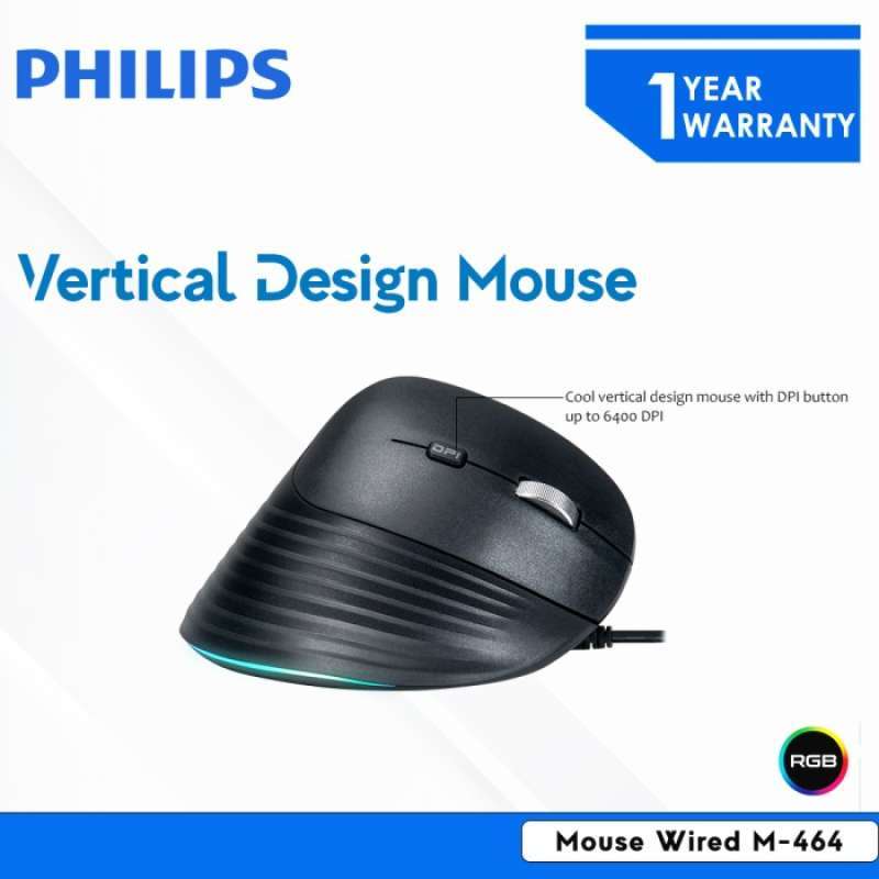 Jual Philips Mouse Wired Vertical M-464 Light Switch di Seller Tunnel ...