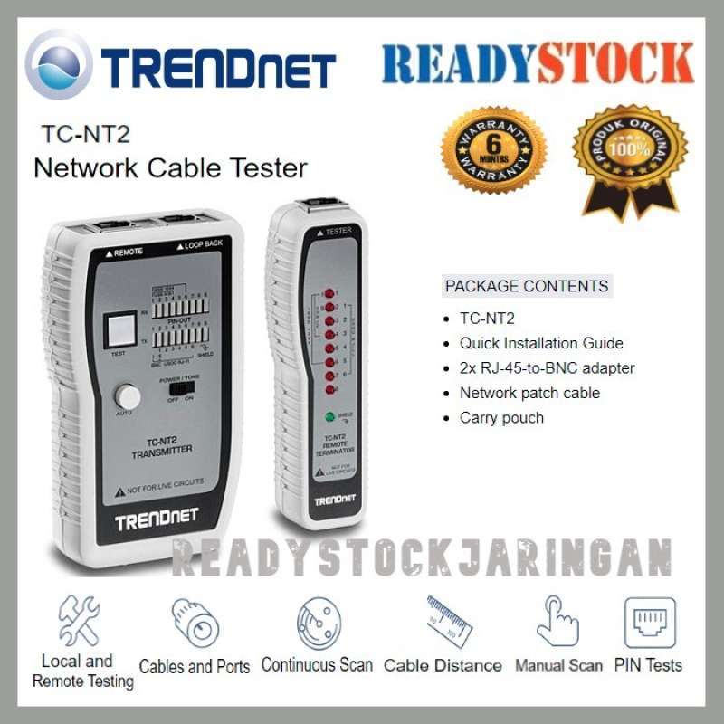 Promo Trendnet TC-NT2 Kable LAN Tester LAN Kabel Tester LAN Cable ...