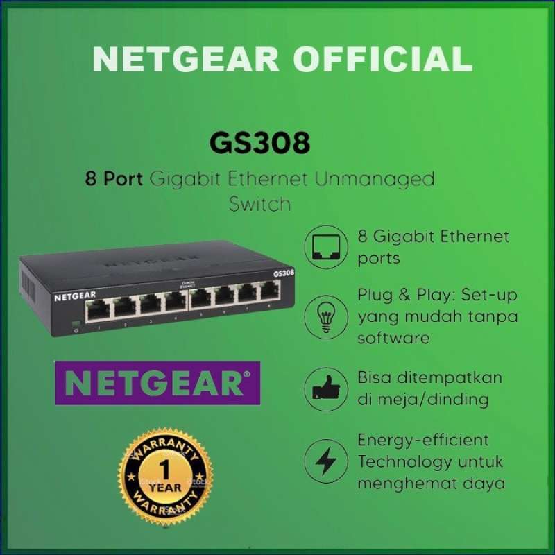 Promo Gs308 : 8-port Gigabit Ethernet Switch Diskon 23% Di Seller ...