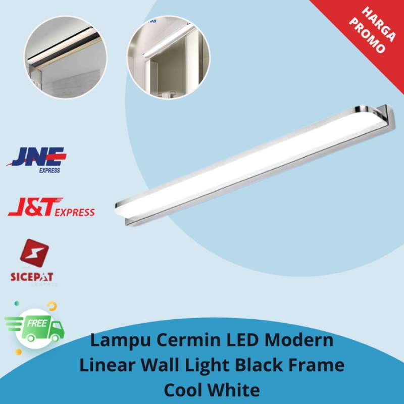 Promo Lampu Cermin Led Modern Linear Wall Light Cool White Diskon 29% ...