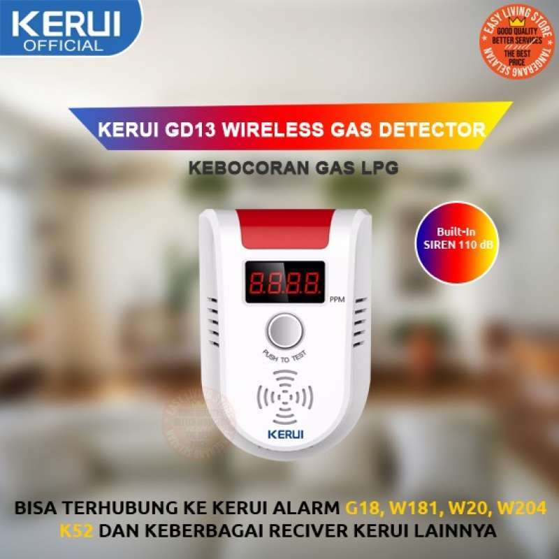 Jual Original Kerui GD13 LPG gas detector Deteksi dini kebocoran Gas ...