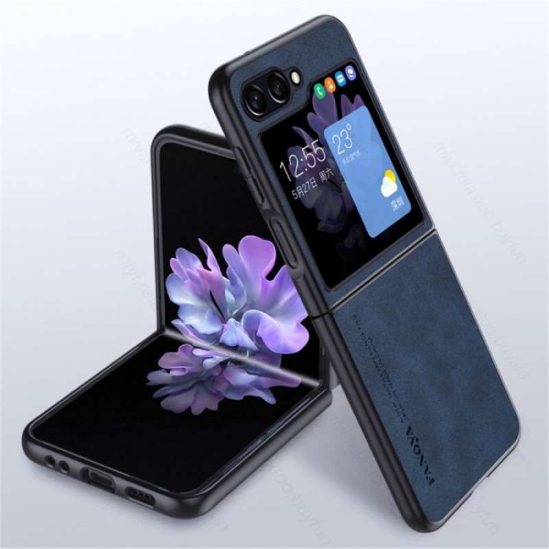 Jual SAMSUNG GALAXY Z FLIP 5 5G FANOYA PREMIUM NAPPA LEATHER CASE ...