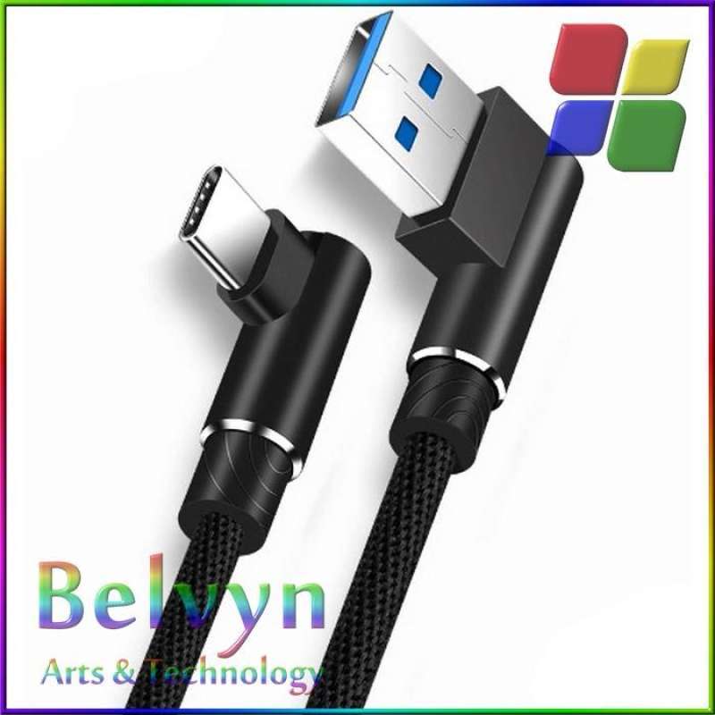 Jual Kabel Charger Usb Type C L Shape Cable 2.1a 3 Meter Kabel Data Di ...