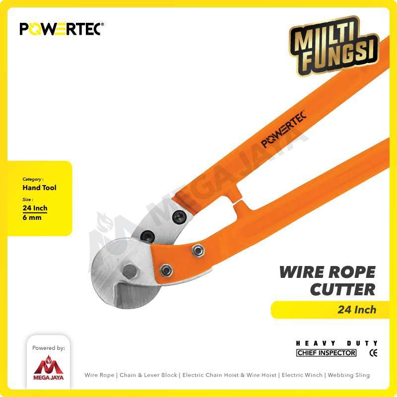 Jual Powertec Wire Rope Cutter / Gunting Kawat Seling 24 6mm Di Seller ...