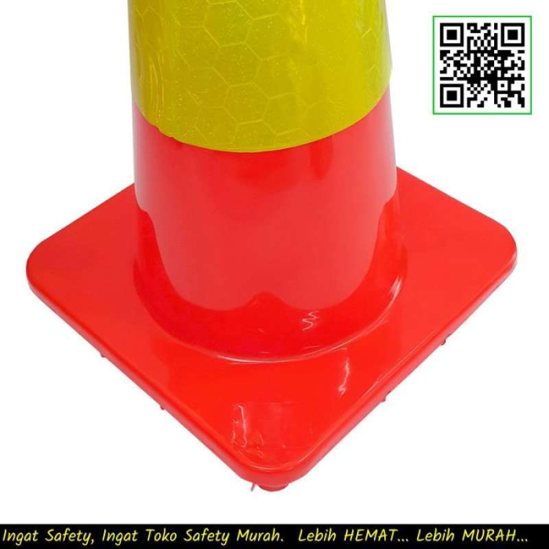 Promo Traffic Cone / Kerucut Jalan / Safety Cone 70 Cm Putih Kuning ...