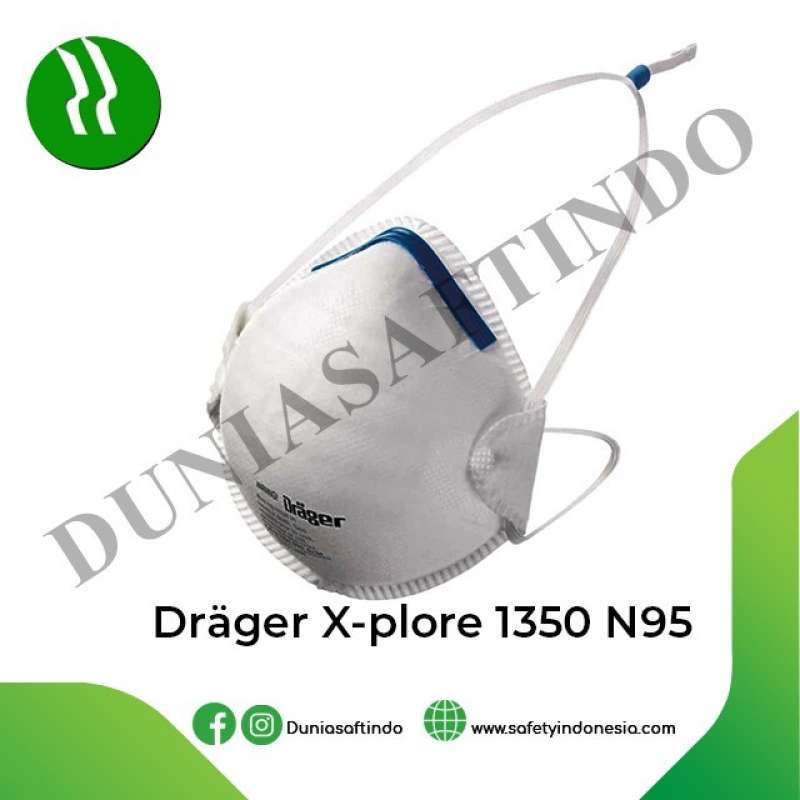 Promo Masker Safety DrÃ¤ger X-Plore 1350 N95 Particulate Respirator ...