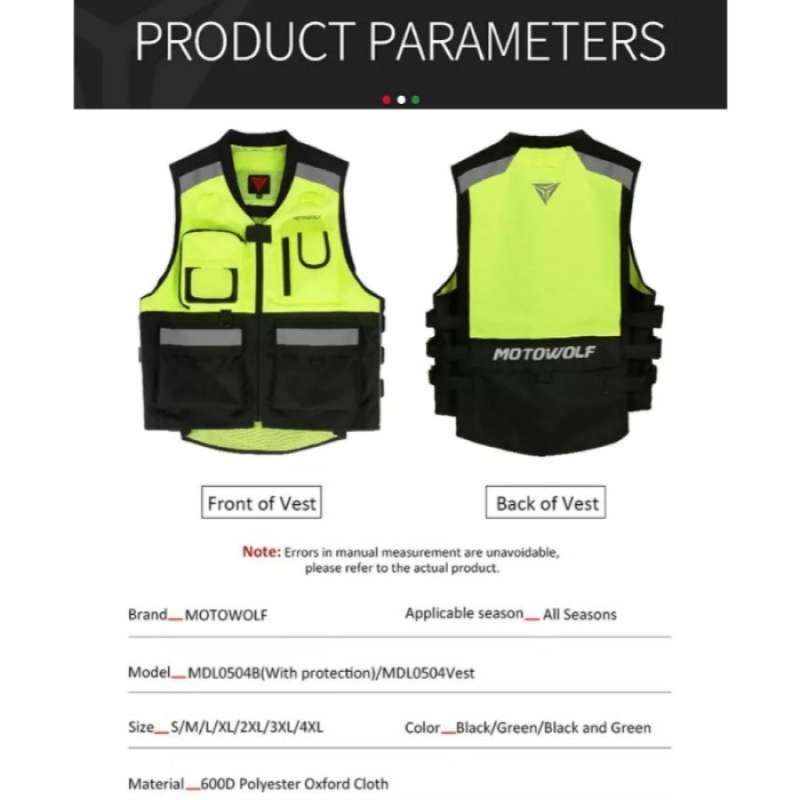 Jual Motowolf Rompi Motor Touring Anti Angin Safety Multi Fungsi ...