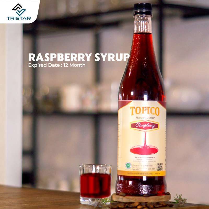 Jual Tofico Raspberry Syrup - Sirup Premium Rasa Raspberry 1000 Ml Di ...