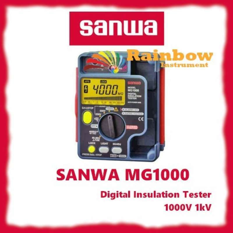 Promo Sanwa MG1000 Insulation Resistence Tester Megger 1000V 1kV MG ...
