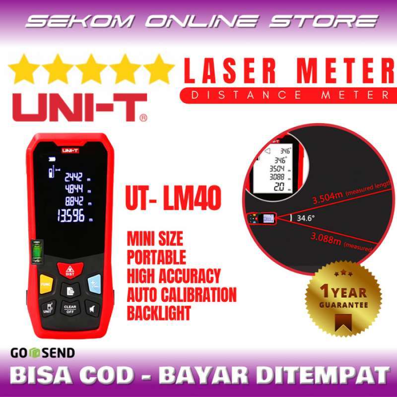 Promo UNI-T Laser Rangefinder Distance Meter 40M - LM40 Diskon 23% di ...